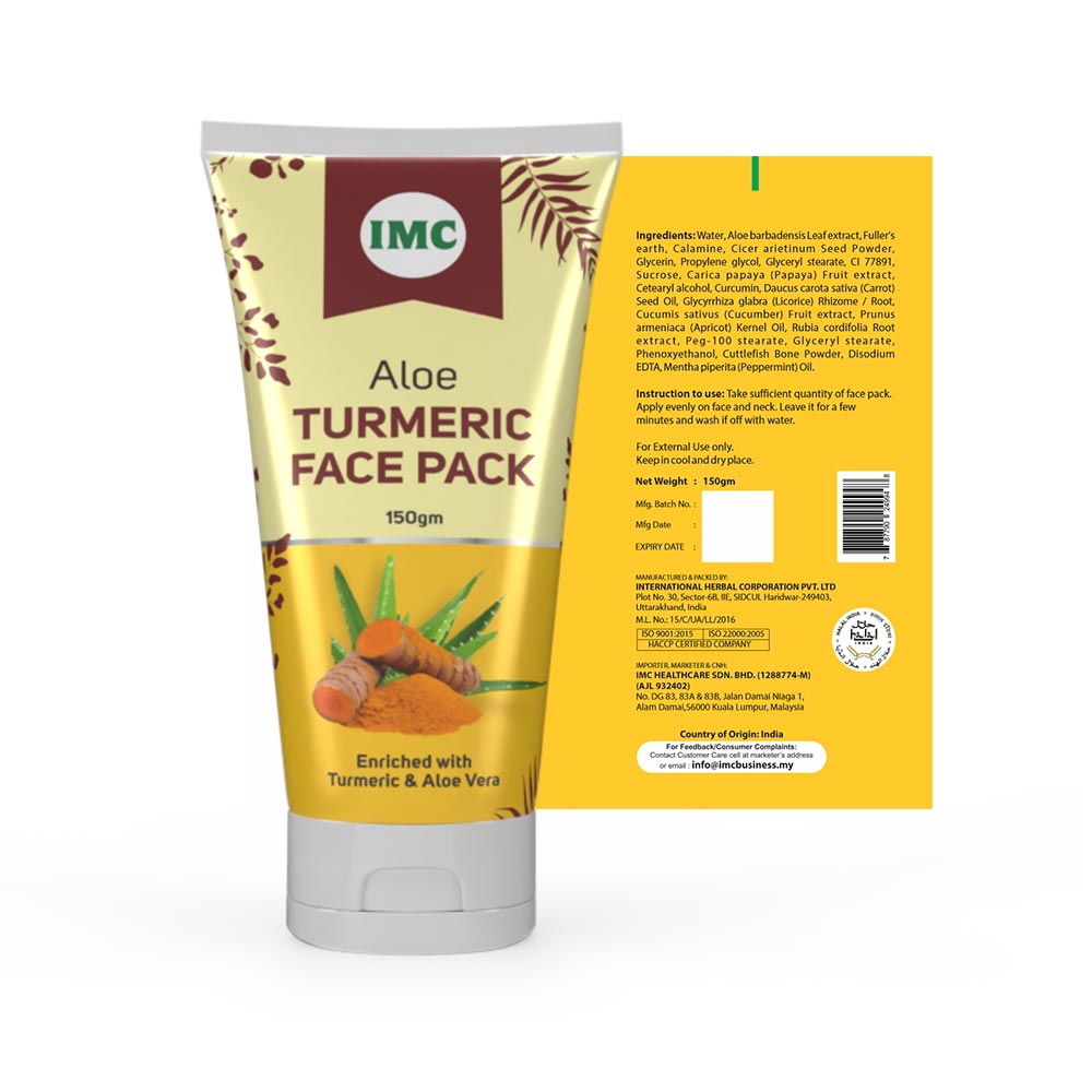 Aloe Turmeric Face Pack IMC HEALTHCARE SDN BHD